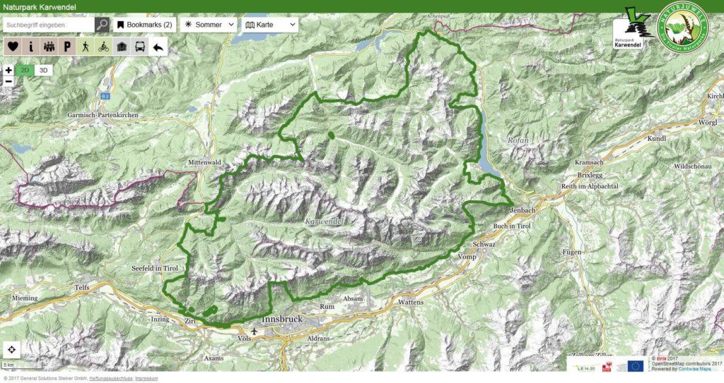 Die neue Interaktive Karte ist online! | Naturpark Karwendel